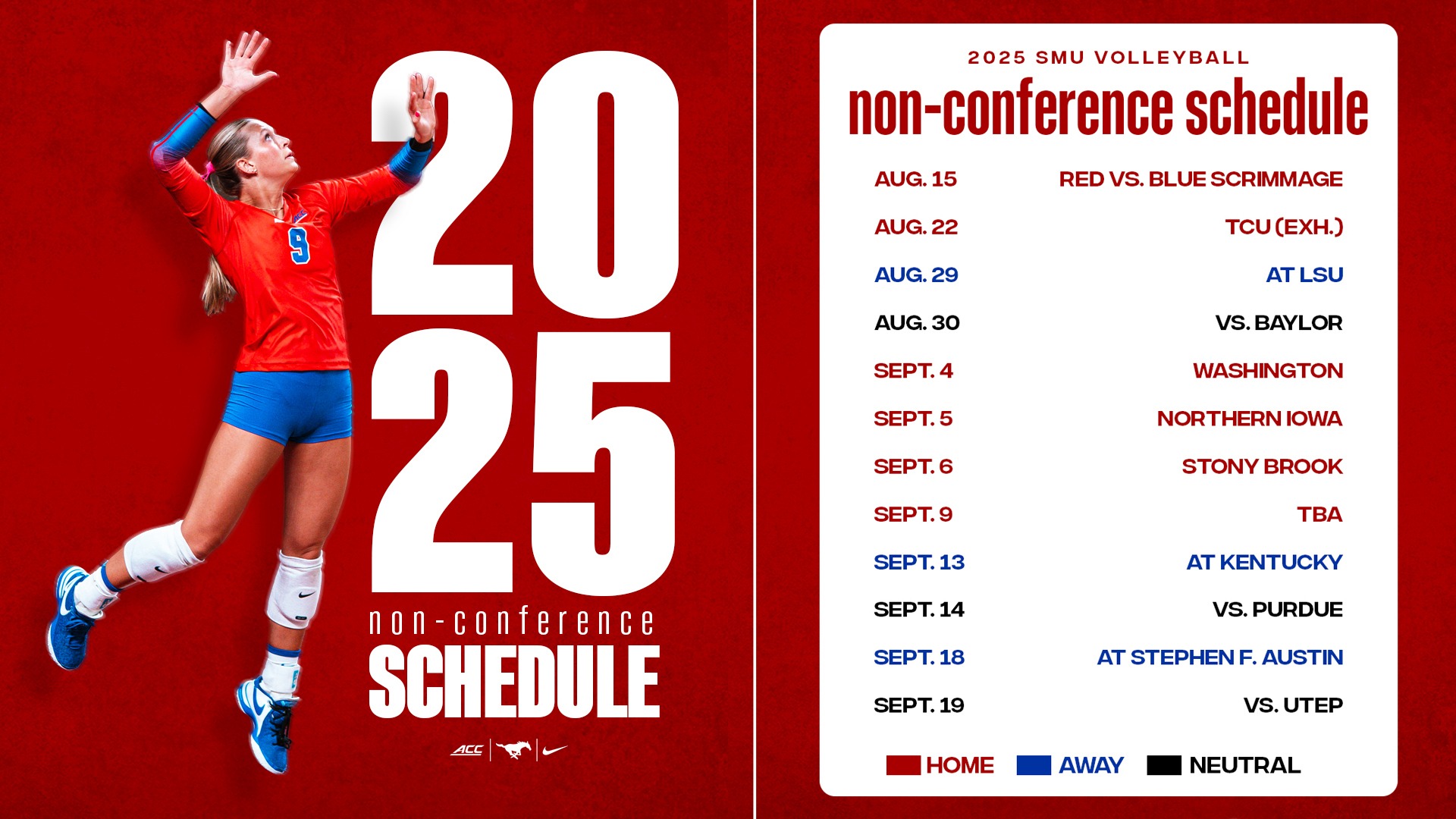 SMU Announces Complete 2025 Volleyball Schedule - SMU Athletics