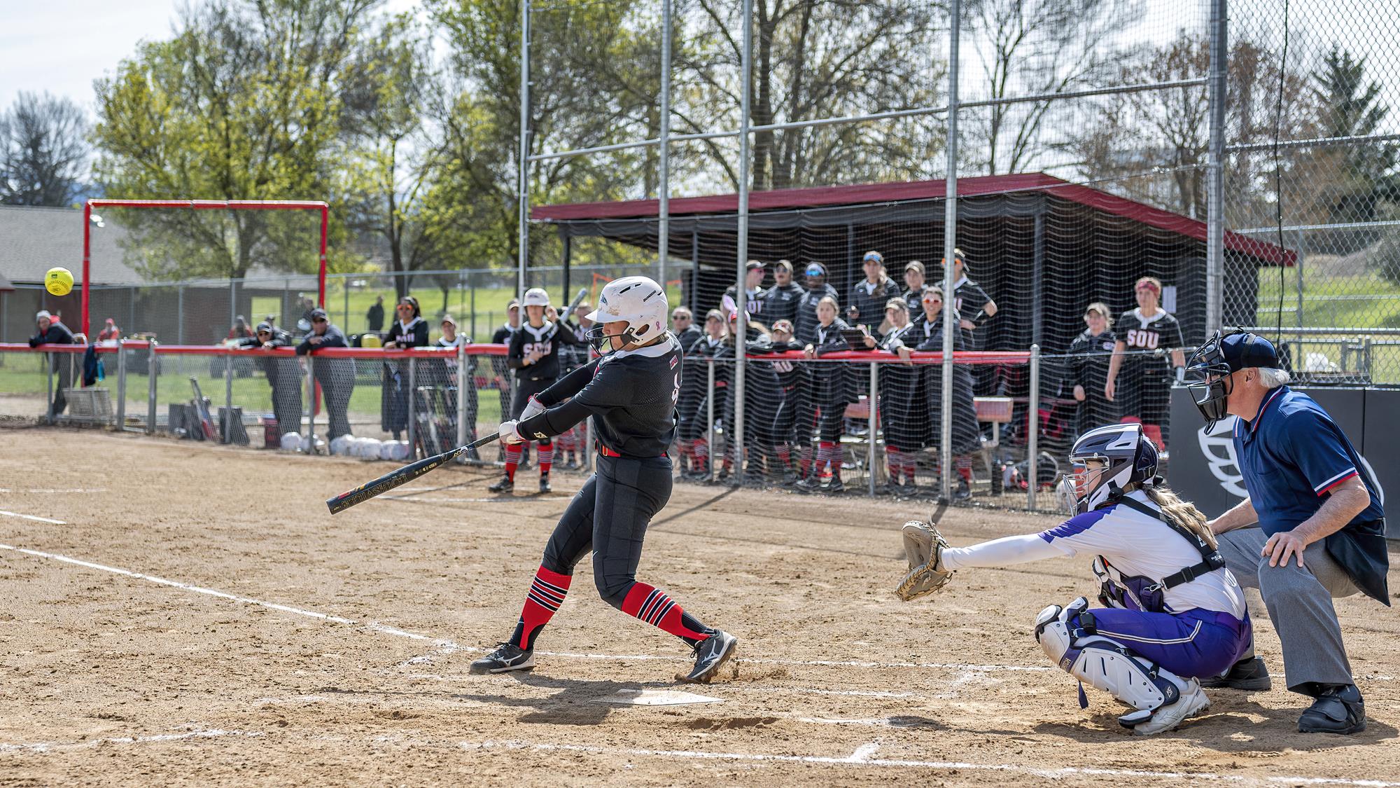 Raiders pound Saints to complete sweep - Southern Oregon University ...