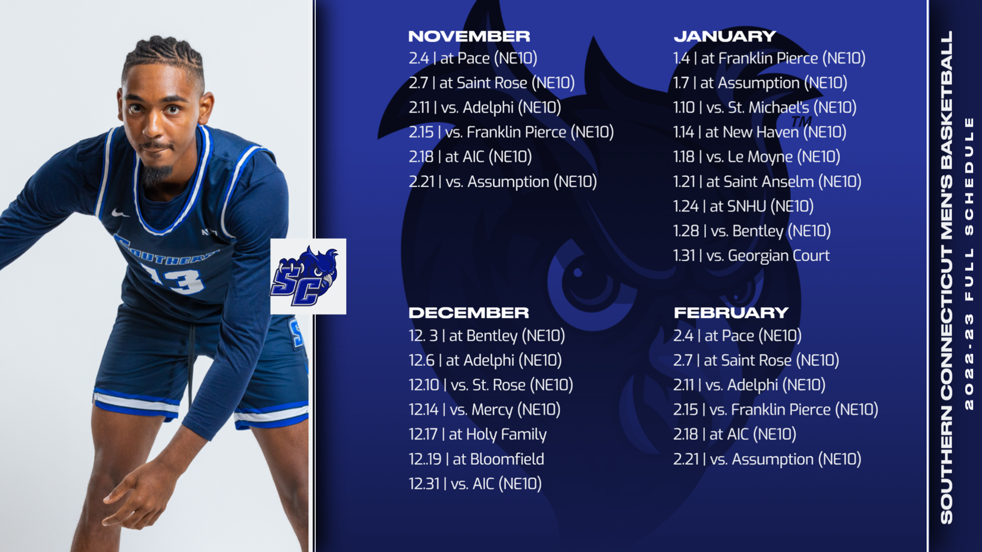 SCSU Men's Basketball Announces 2022-23 Schedule - Southern Connecticut State University Athletics