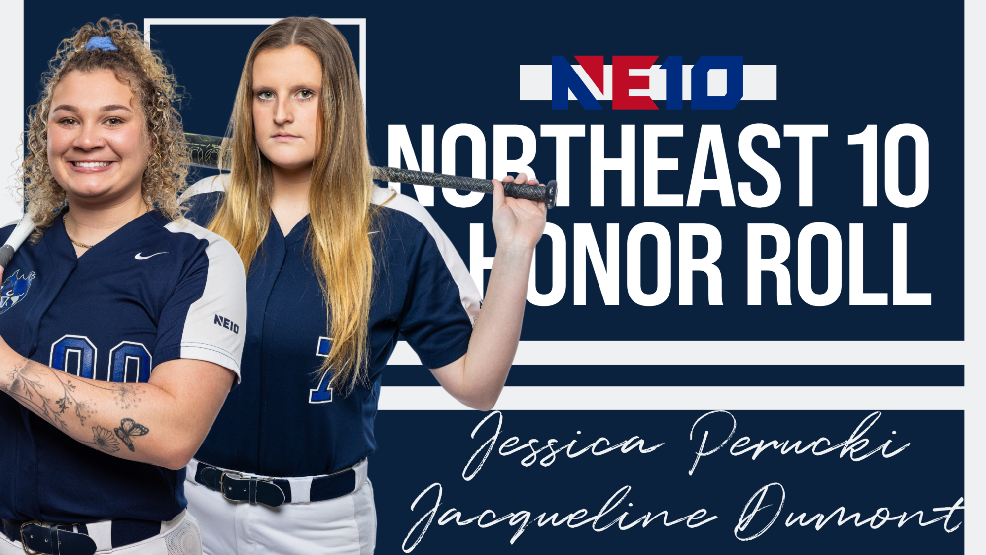 Jacqueline Dumont, Jessica Perucki Named To NE10 Softball Weekly Honor ...