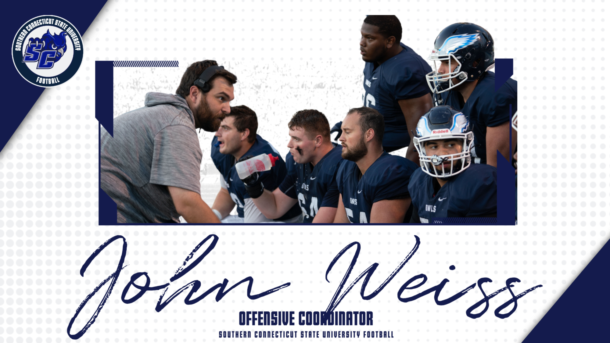 John Weiss '15 Named SCSU Football Offensive Coordinator - Southern ...