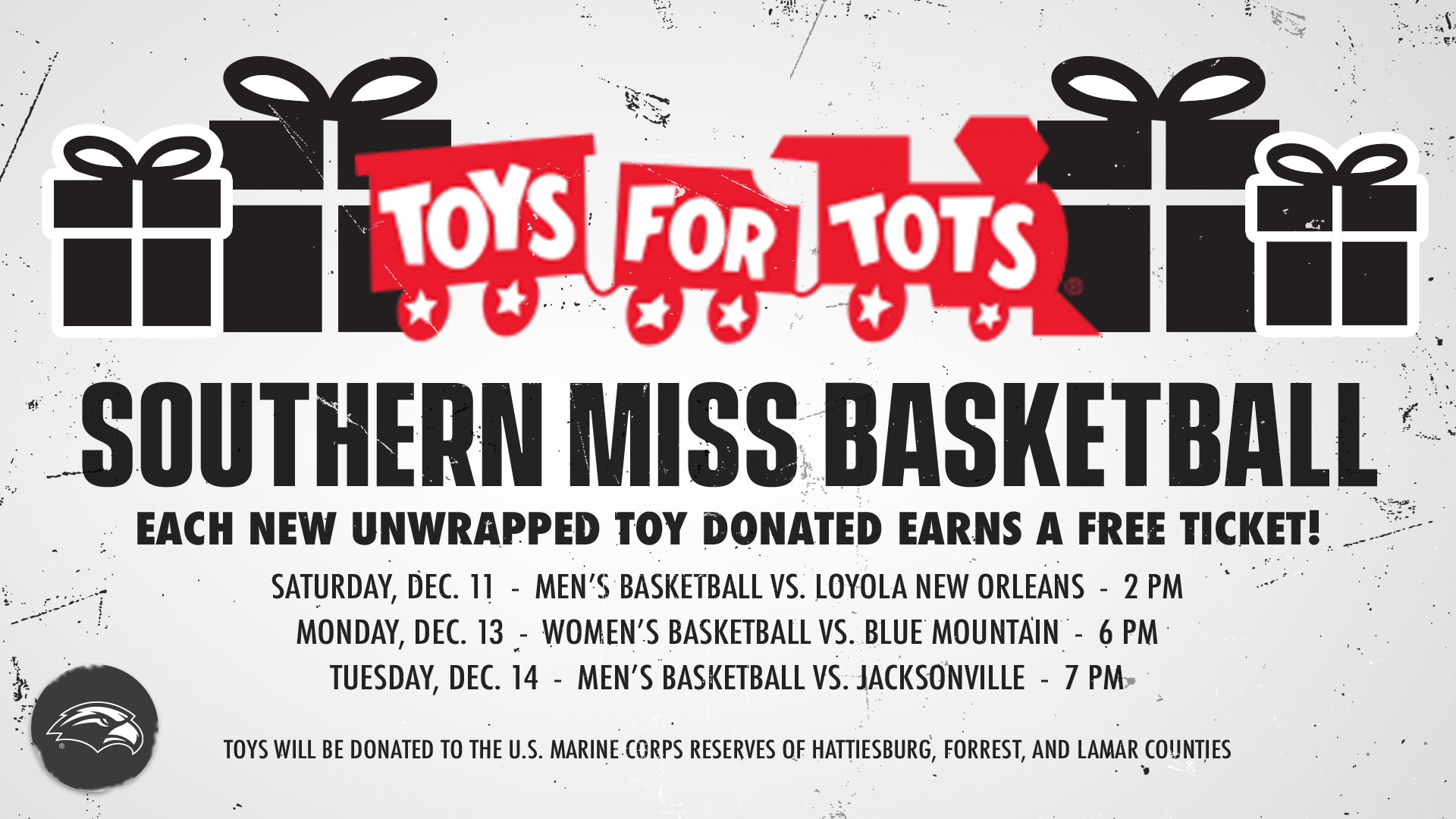 Southern Miss Basketball Announces Toys for Tots Drive - Southern Miss