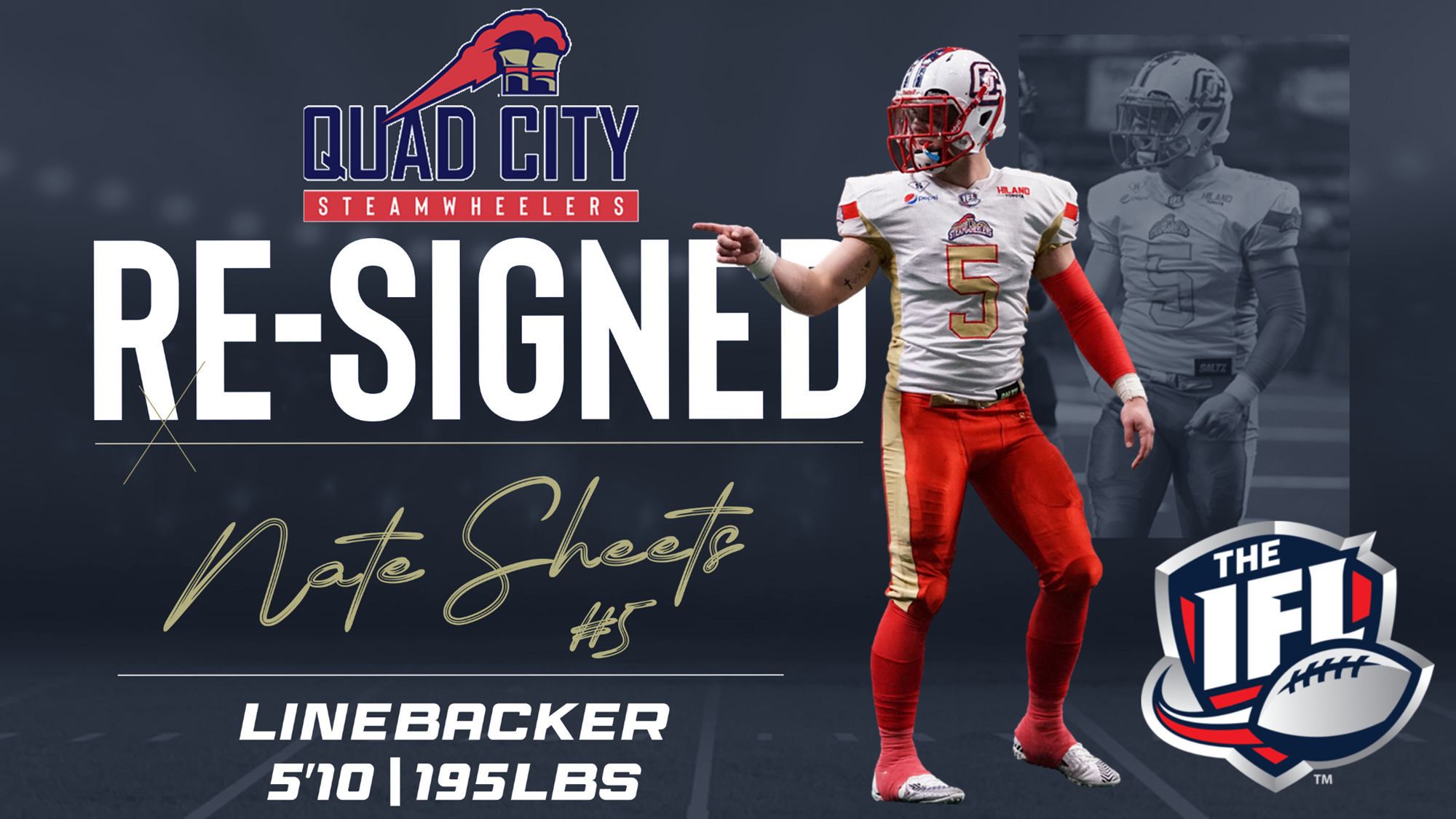 Quad City Steamwheelers Re-Sign 2022 IFL All-Rookie LB Nate Sheets ...