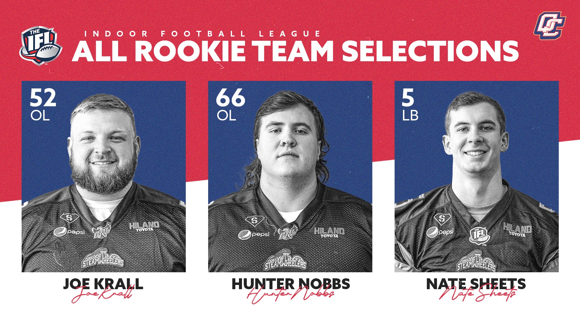 Steamwheeler Rookie Standouts Selected to All-IFL Rookie Team - Quad ...
