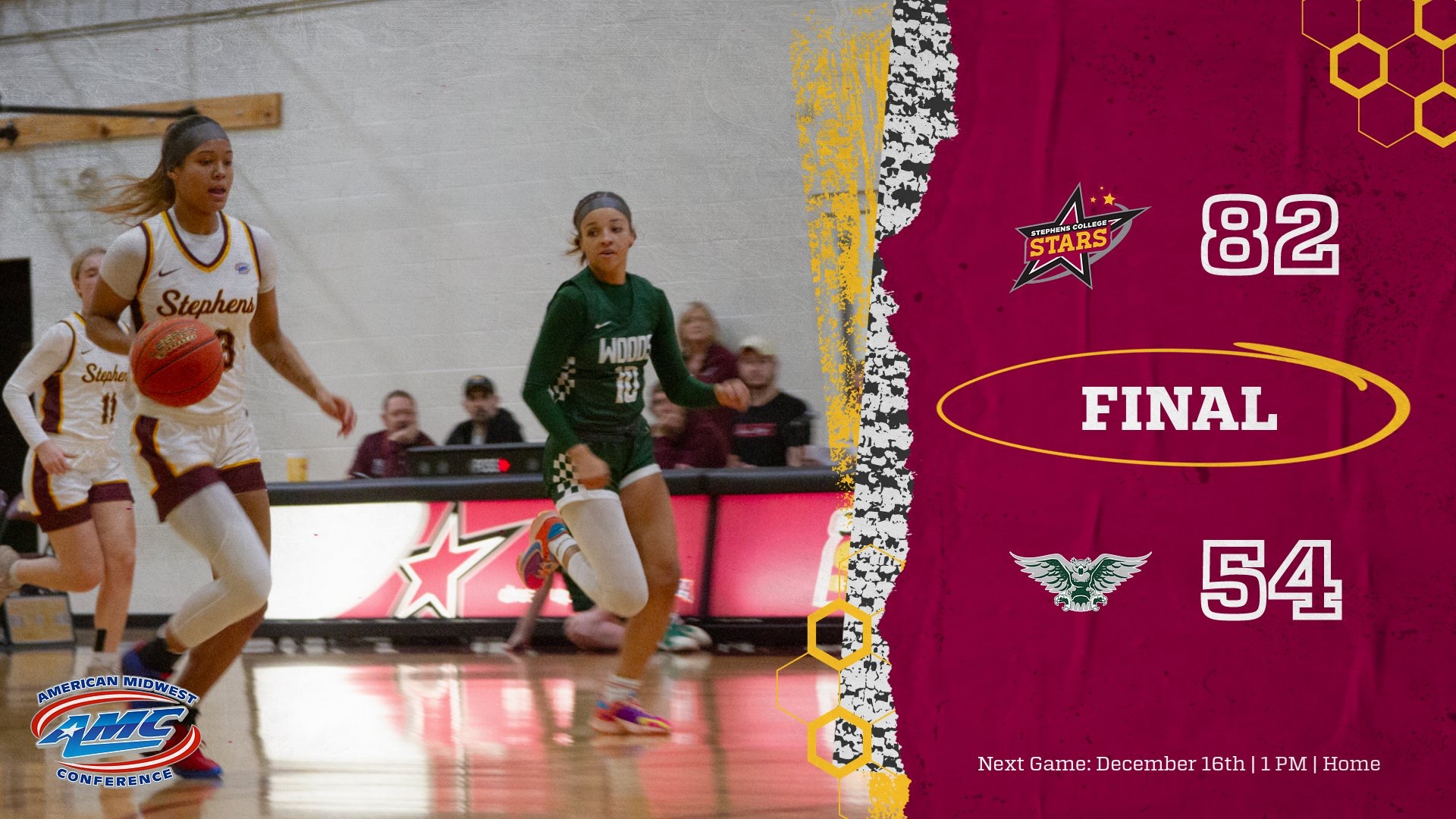 Stars Dominate in Home Matchup, 82-54 - Stephens College