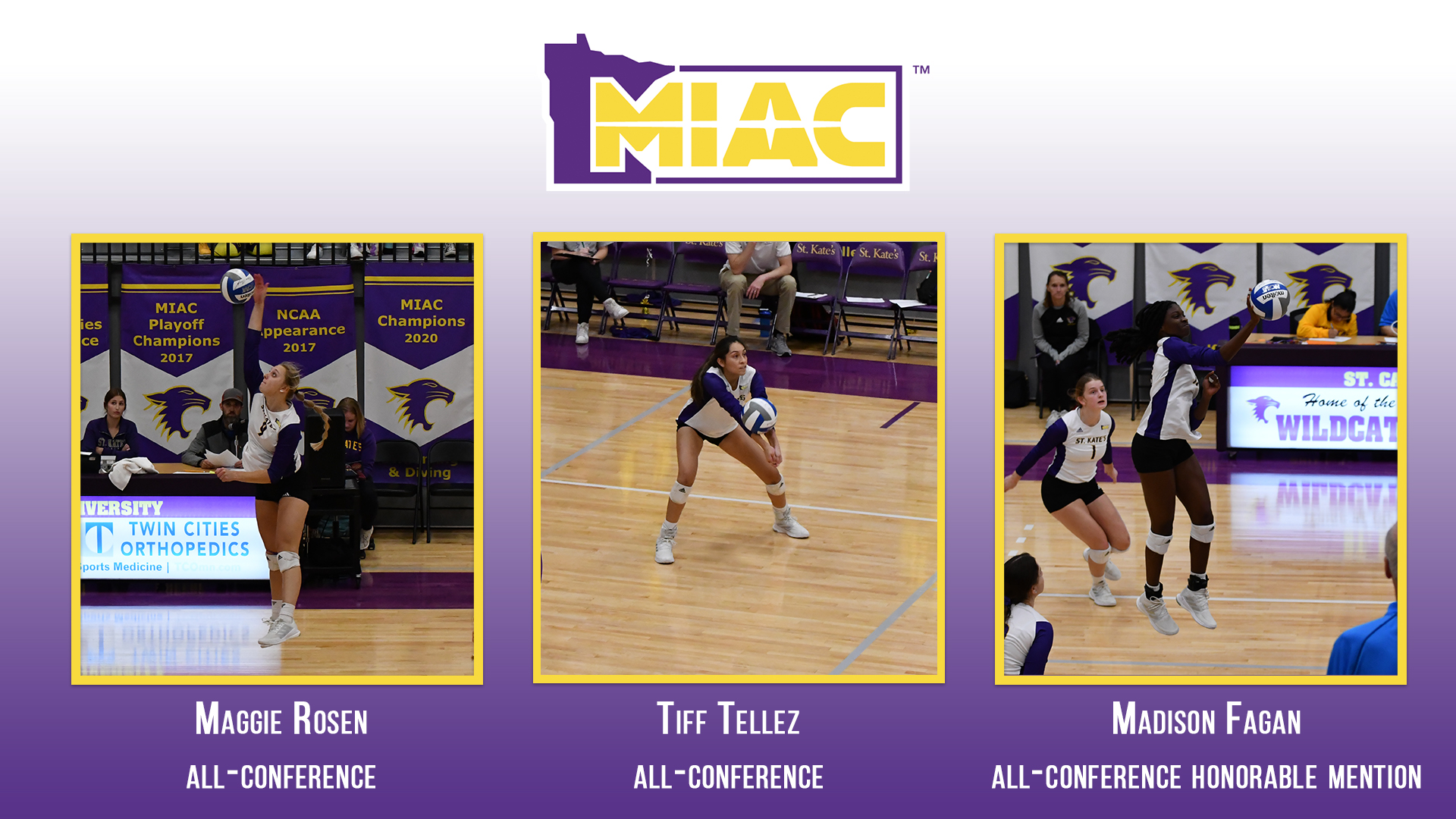Rosen, Tellez named MIAC All-Conference, Fagan earns Honorable Mention ...