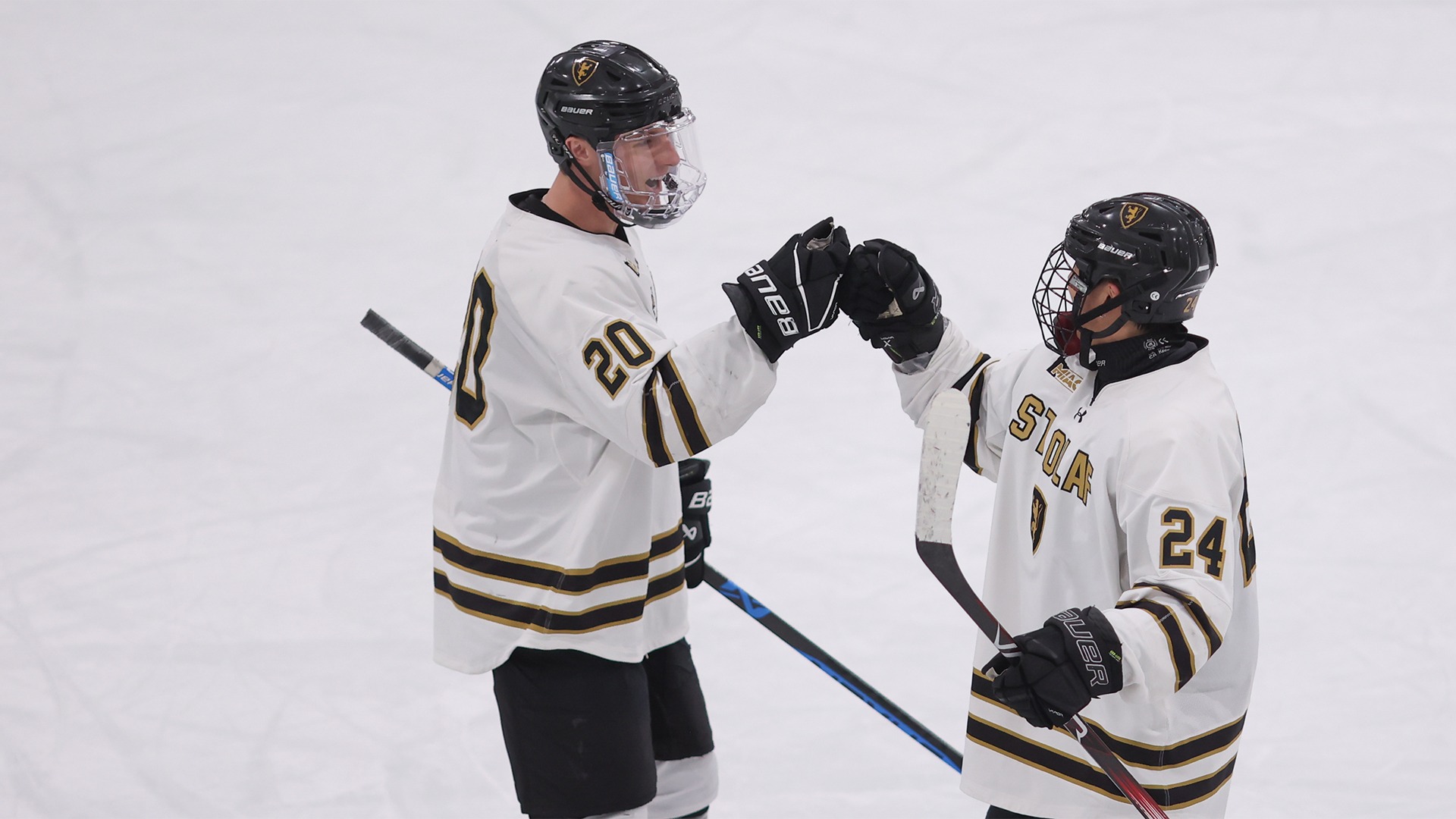 Kalthoff's third-period goals earn men's hockey point at No. 8 St ...