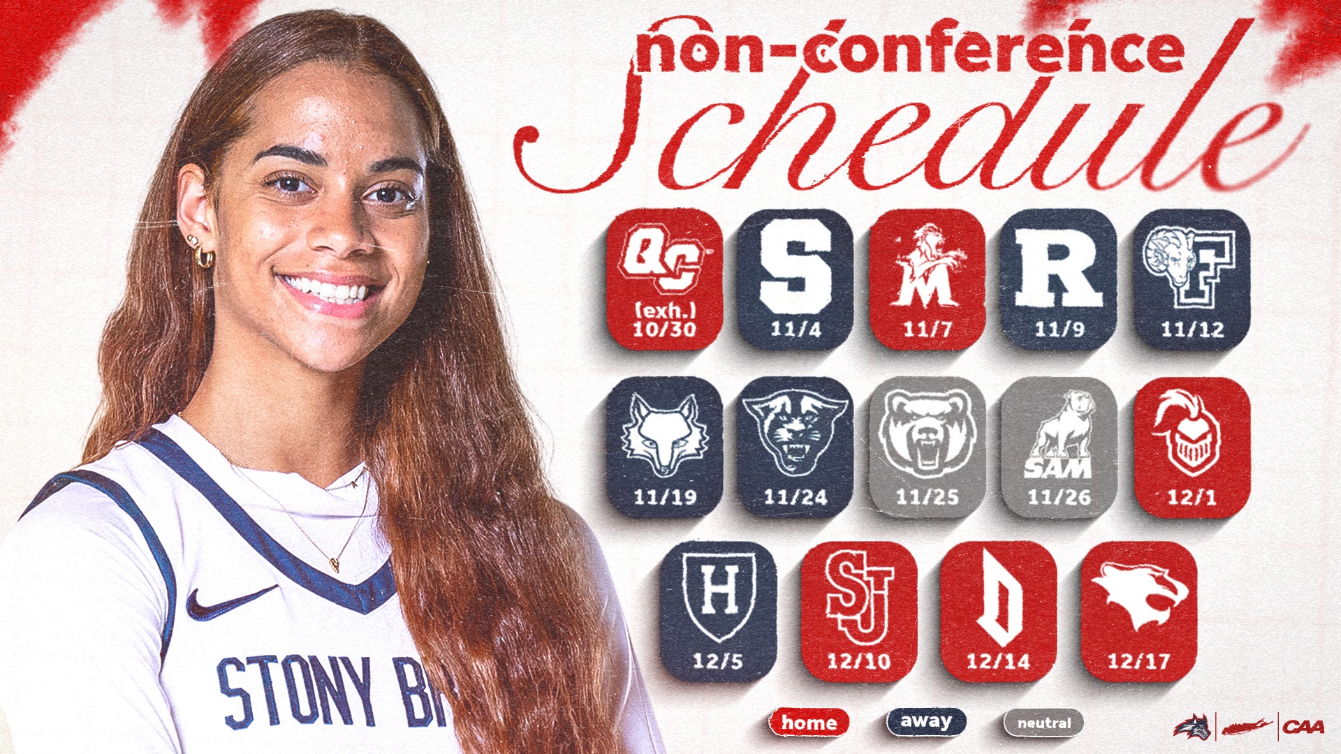 Women's Basketball Announces 2025-26 CAA Schedule - Stony Brook ...
