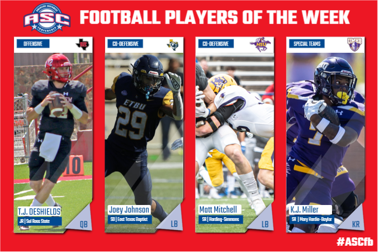 T.J. DeShields named ASC Offensive Player of the Week - Sul Ross State ...