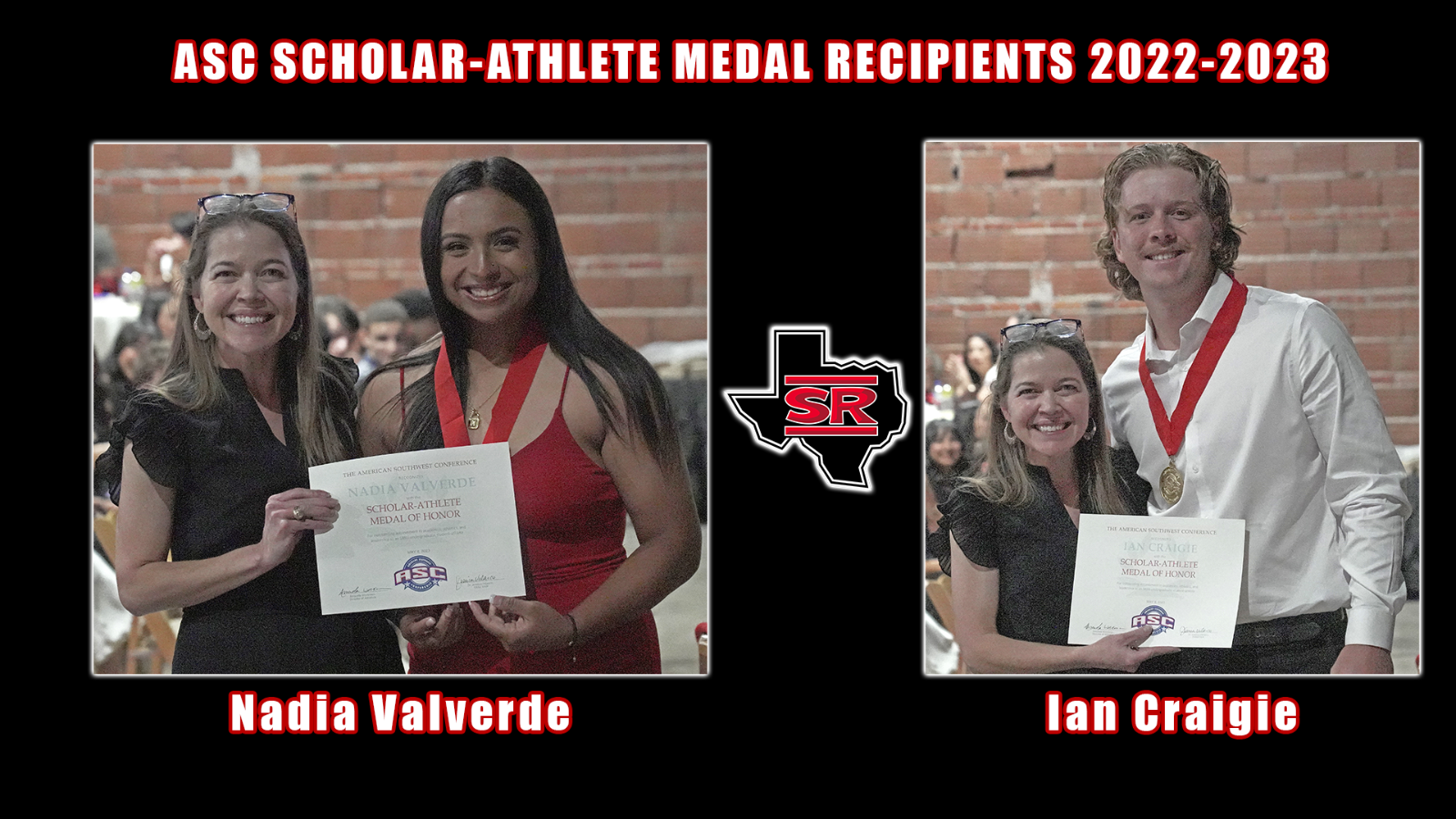 Nadia Valverde and Ian Craigie honored as ASC Scholar-Athlete medal ...