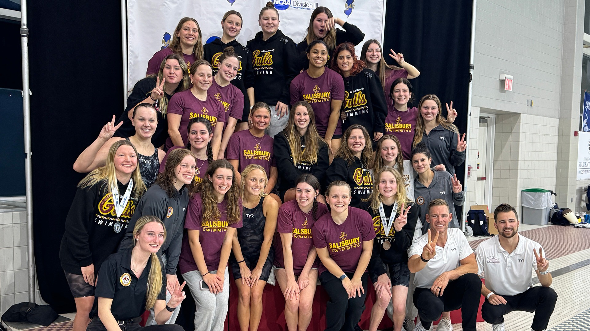 Women’s Swimming earns silver at NJAC Championships - Salisbury University