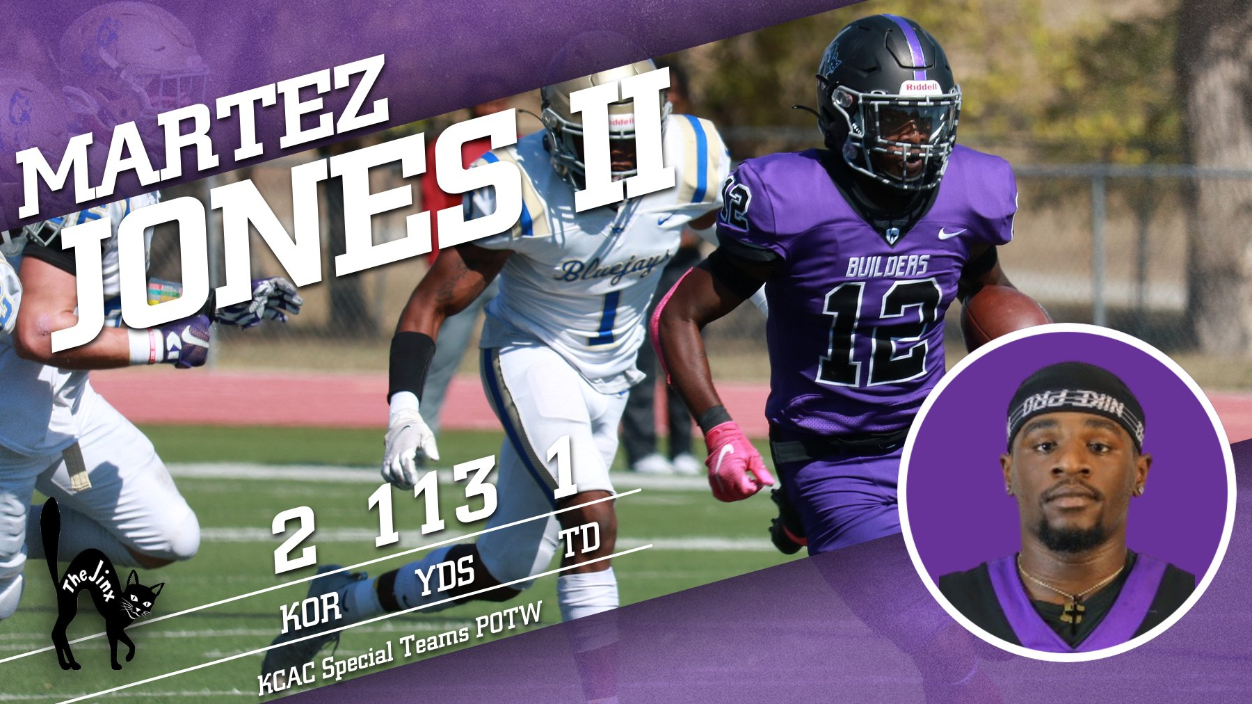 Jones Recognized as KCAC Special Teams Player of the Week for No. 10 SC ...