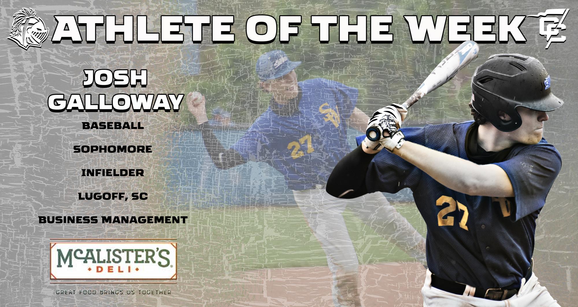 McAlister's Athlete of the Week: Josh Galloway - Southern Wesleyan ...