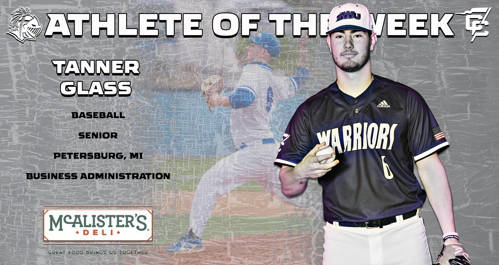 McAlister's Athlete of the Week: Tanner Glass - Southern Wesleyan ...