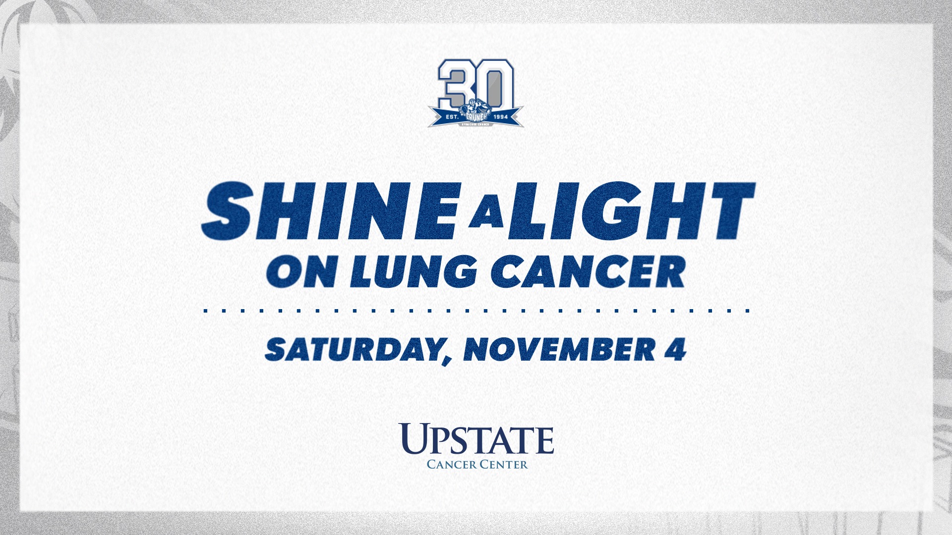 Syracuse Crunch To Hold Shine A Light On Lung Cancer Night Presented By ...