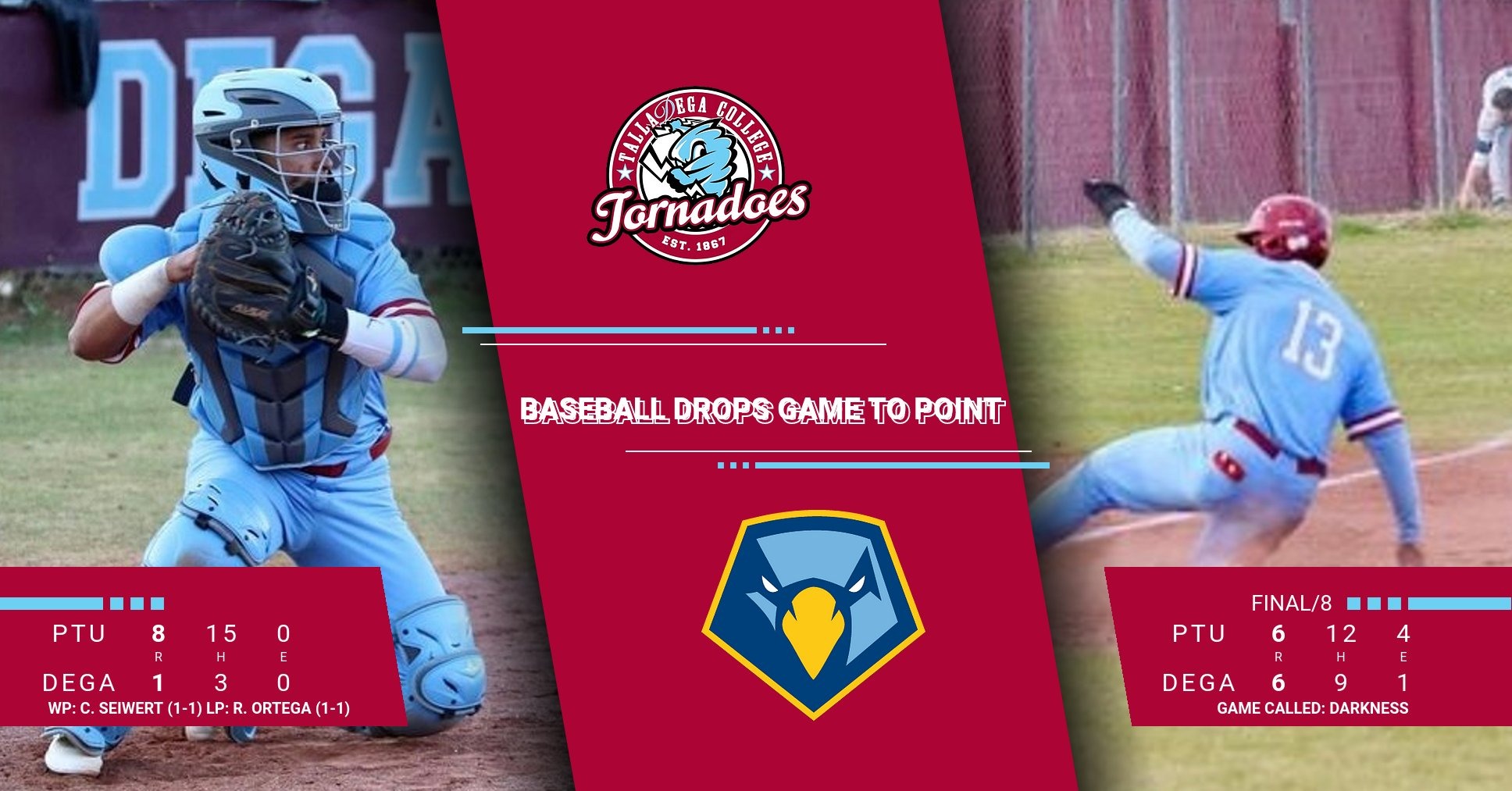 Tough Day For Baseball Ends when Daylight Runs Out - Talladega College