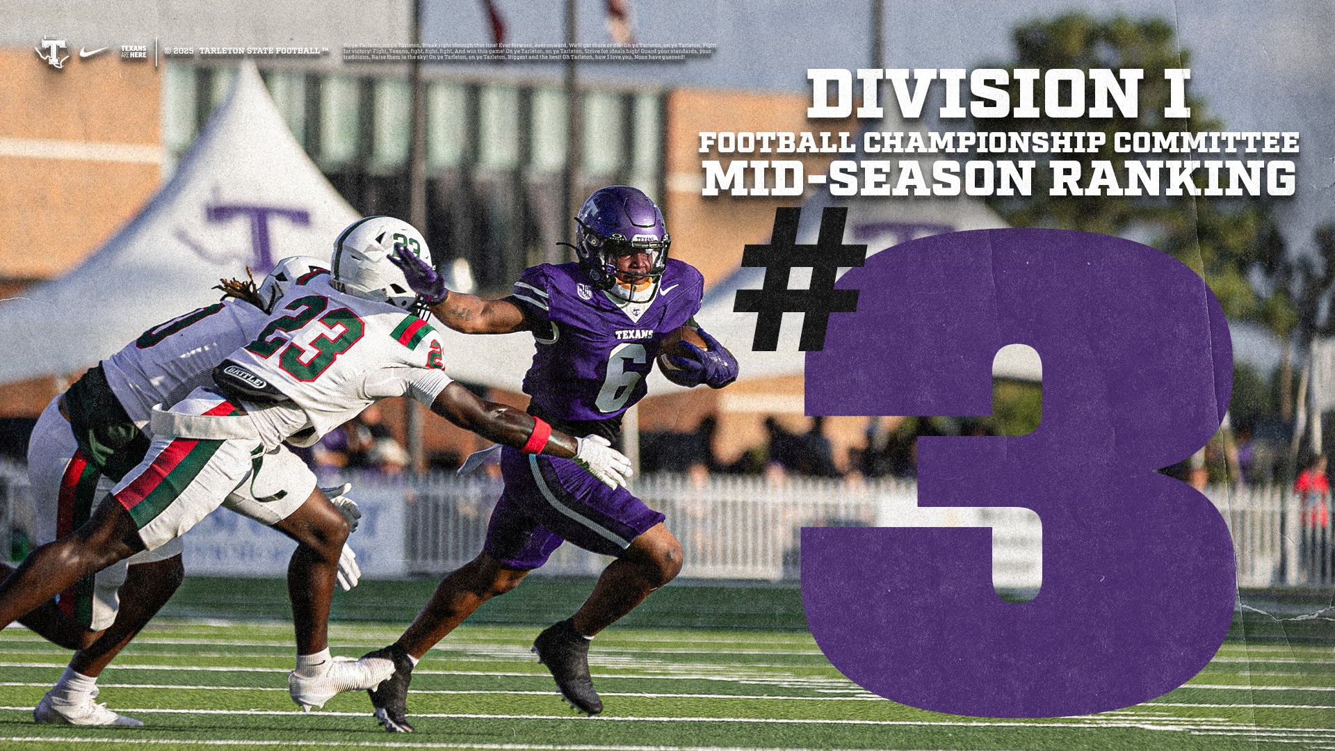 Tarleton State Football remains No. 3 in Stats Perform, AFCA Top 25 ...