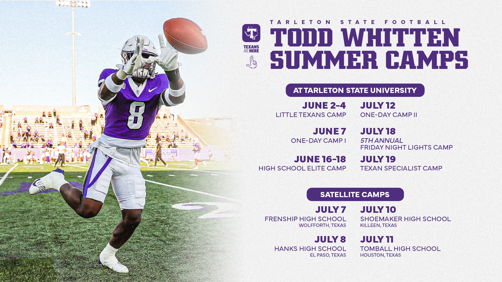 Tarleton State Football announces 2025 schedule, promotional slate ...