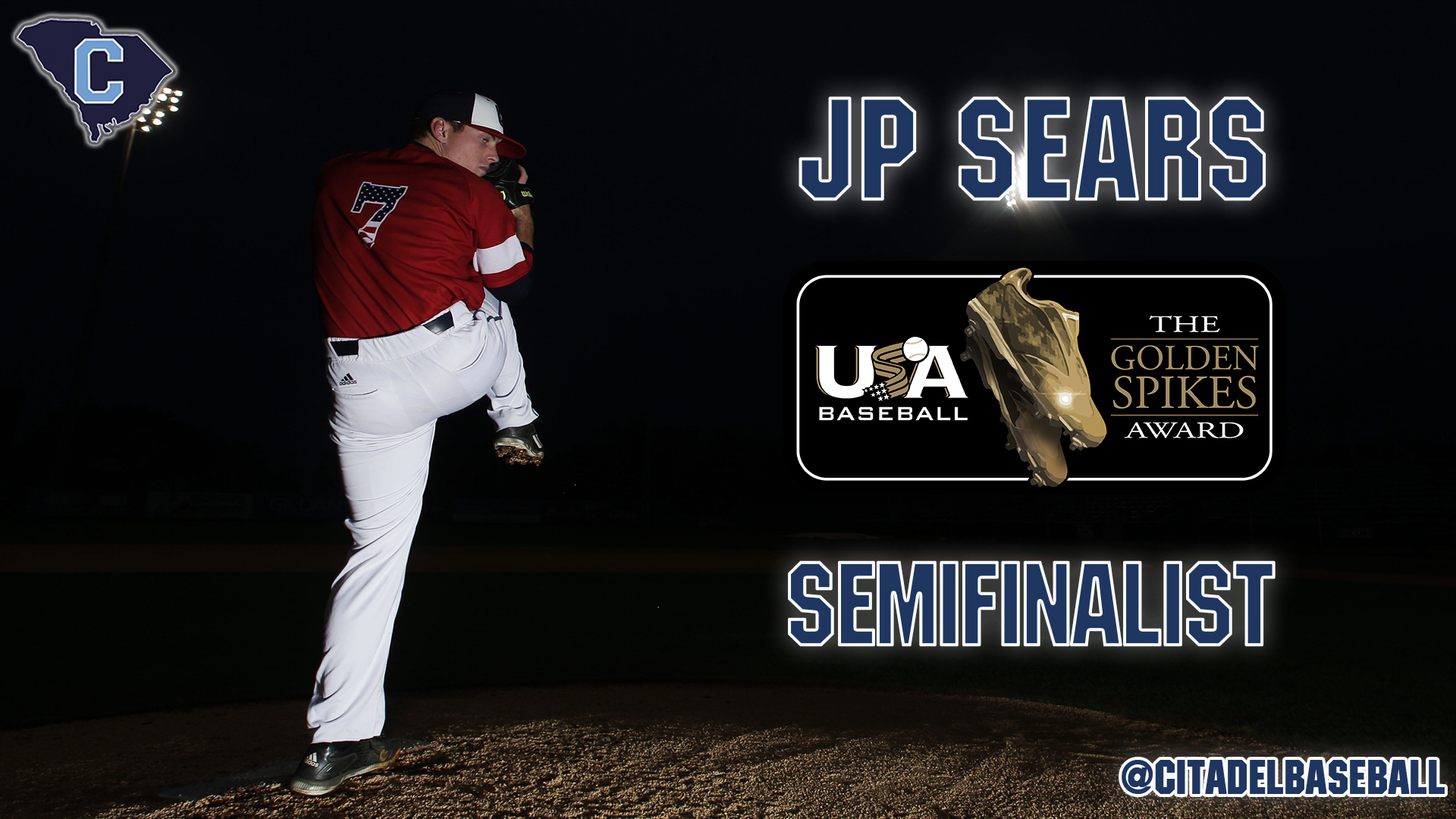 JP Sears - Baseball - The Citadel Athletics