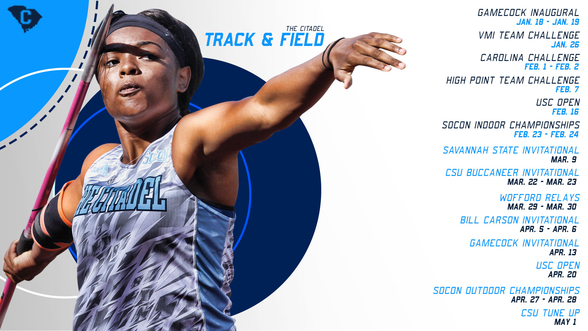 Huddleston Announces 2019 Track and Field Schedule - The Citadel Athletics