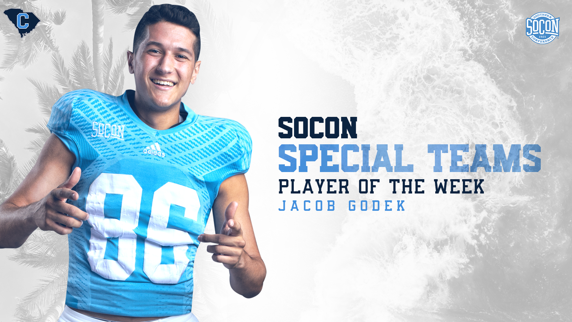 Godek Wins SoCon Special Teams Honor - The Citadel Athletics