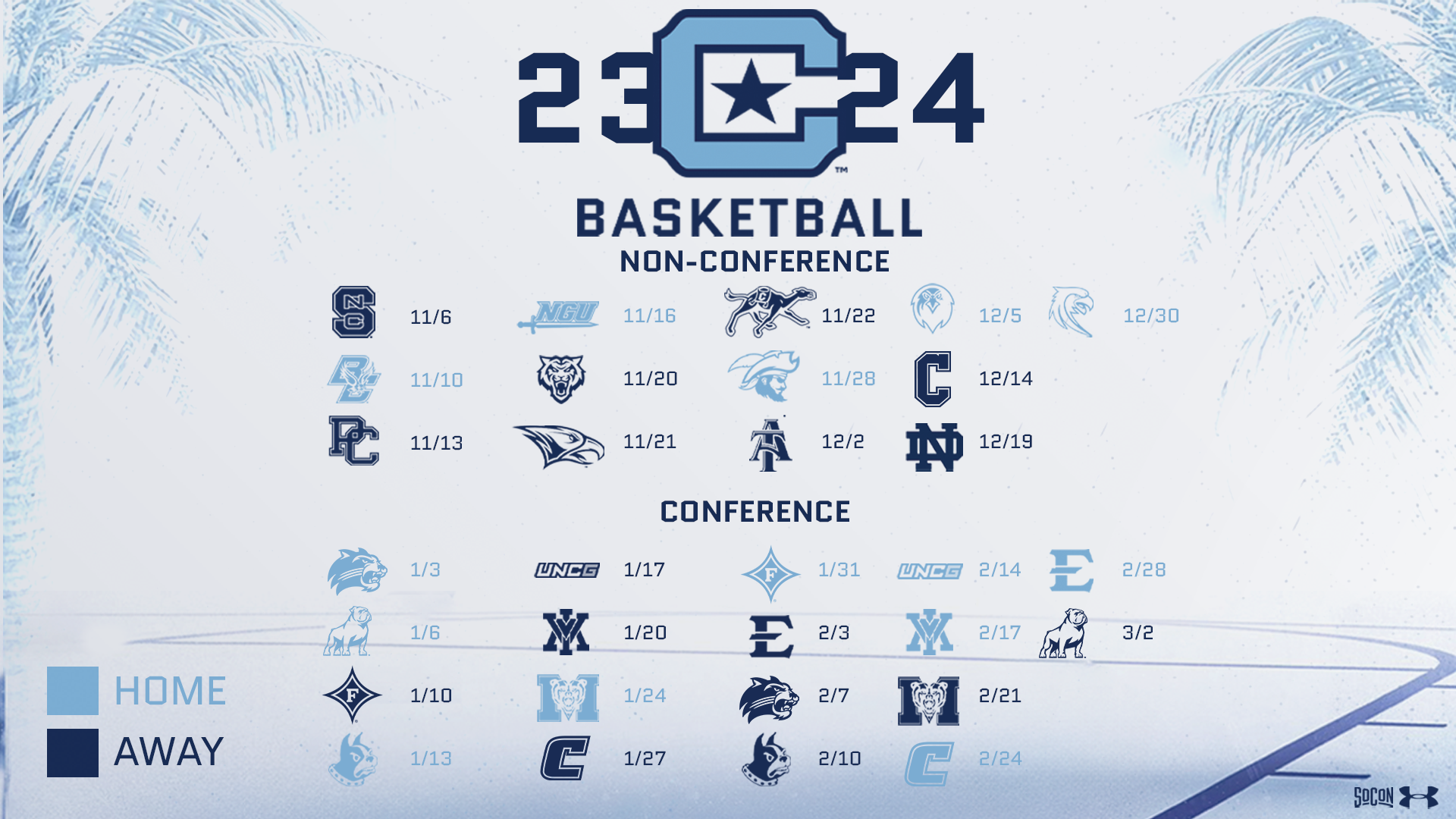 Basketball Announces Full 2023-24 Schedule - The Citadel Athletics