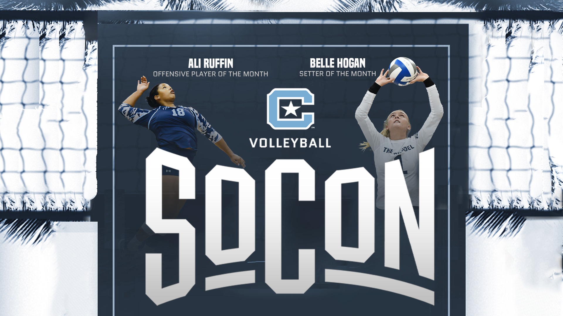 Ruffin and Hogan Named SoCon Players of the Month - The Citadel Athletics