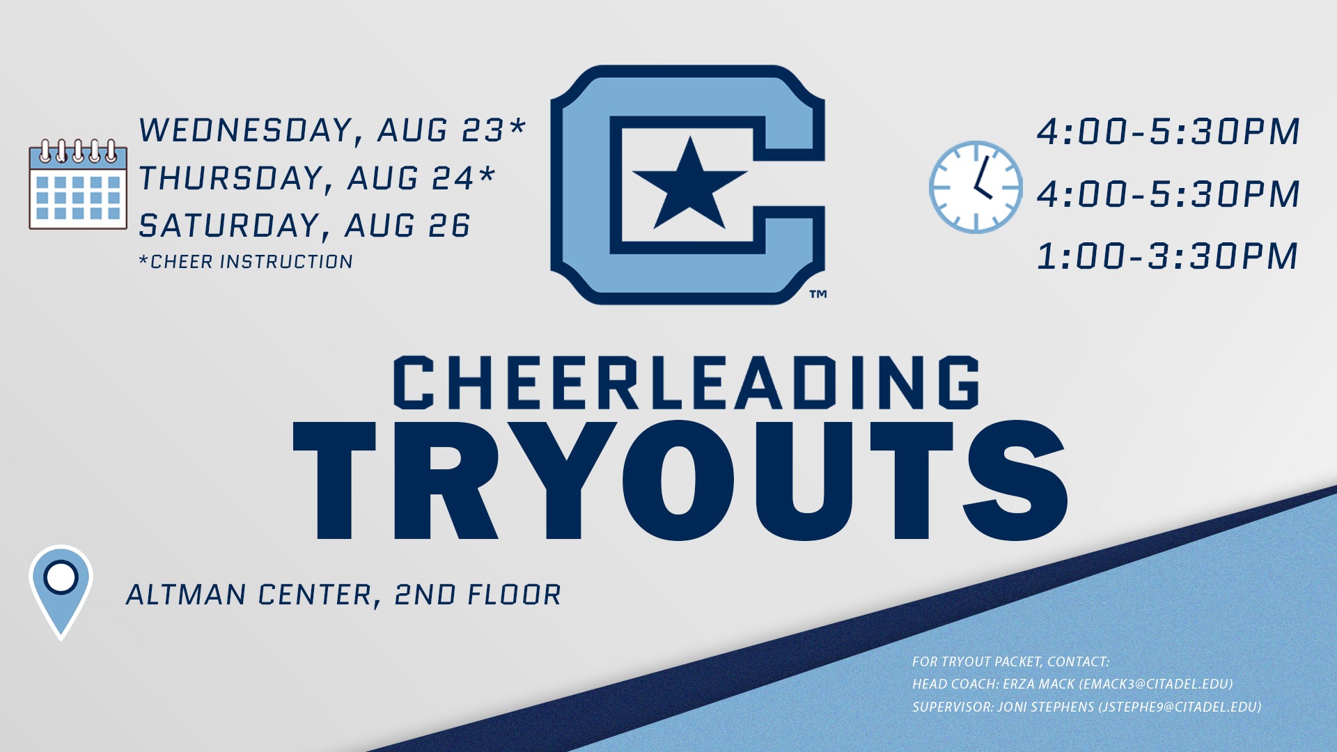 Cheer Team Tryouts Announced - The Citadel Athletics