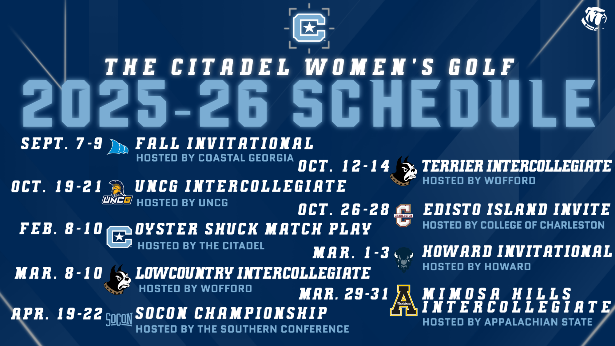 The Citadel Ignites 2025-26 Season Monday at Coastal Georgia Fall ...