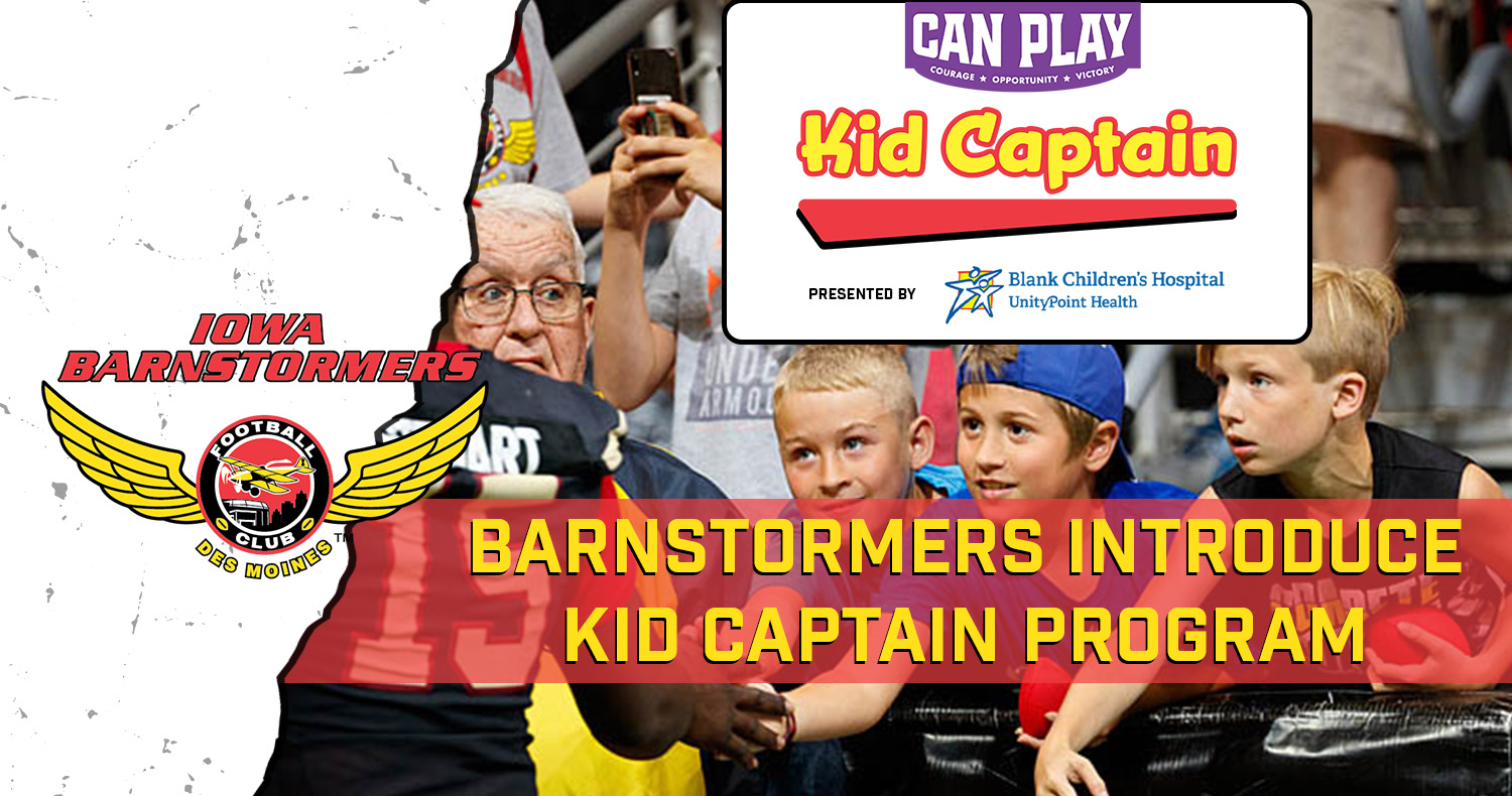 Iowa Barnstormers Introduce Kid Captain Program - Iowa Barnstormers
