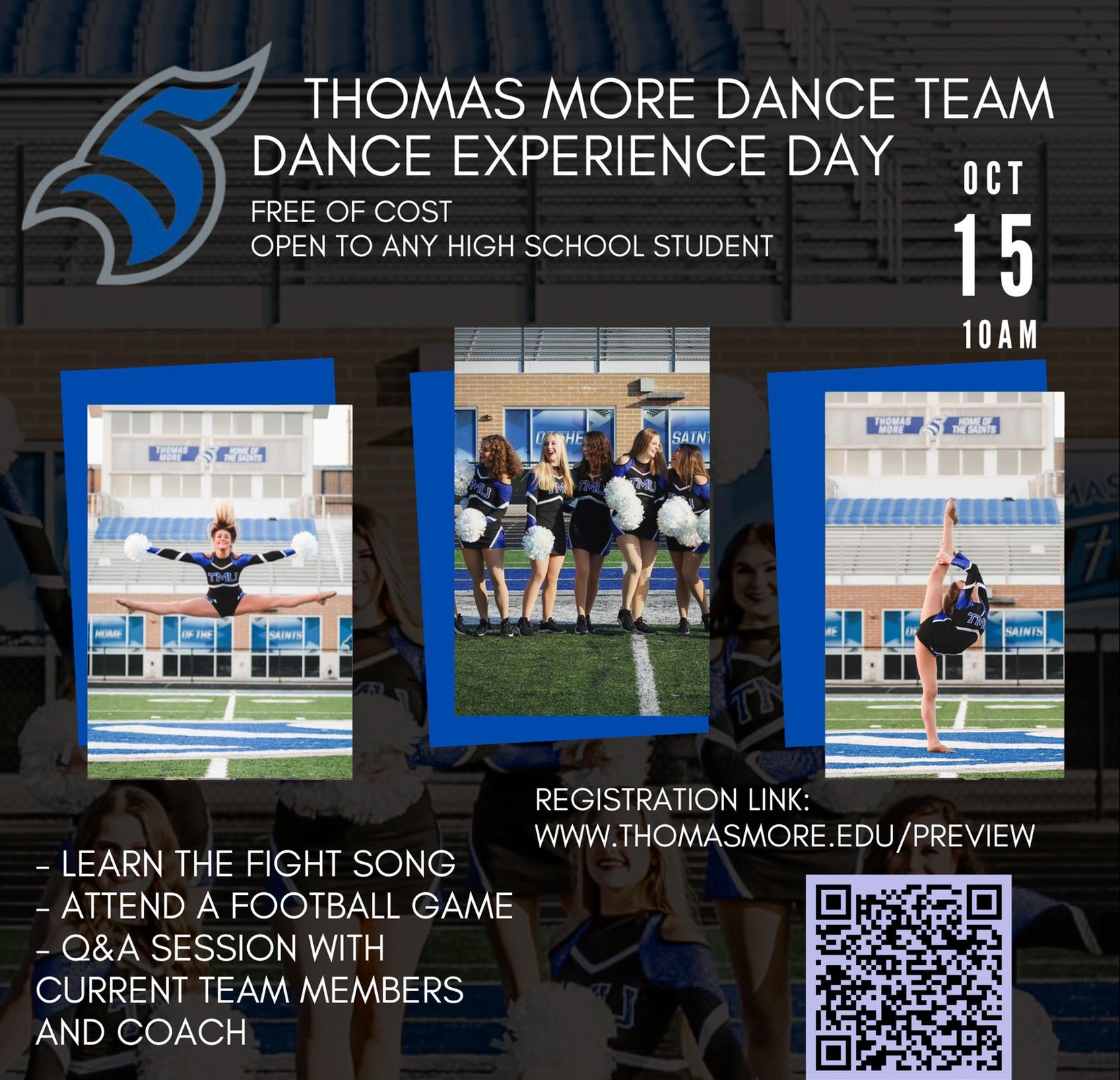 Thomas More Dance Team Announces Dance Experience Day - Thomas More ...