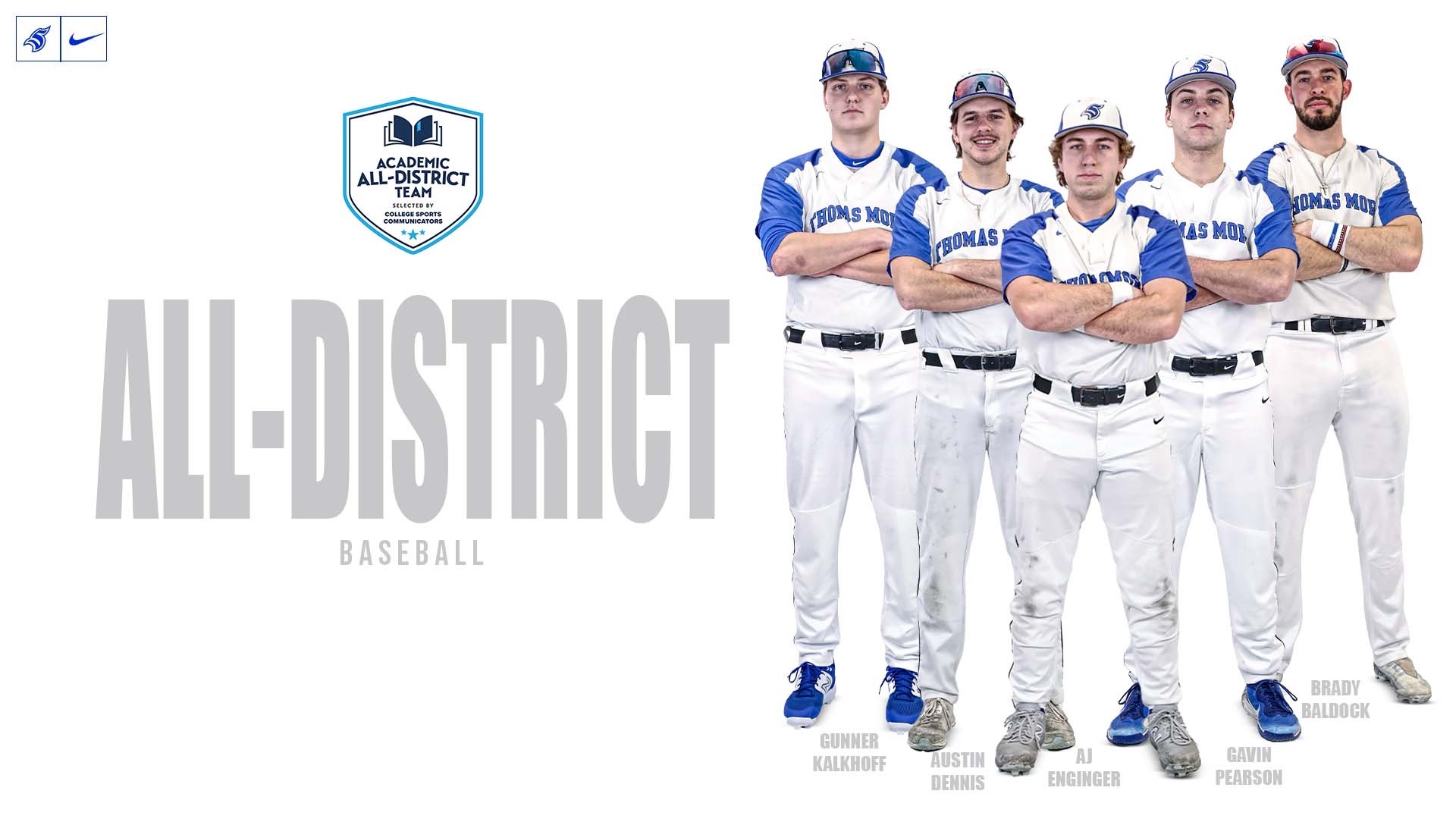 Baseball Has Five Named to CSC Academic All-District Team - Thomas More University