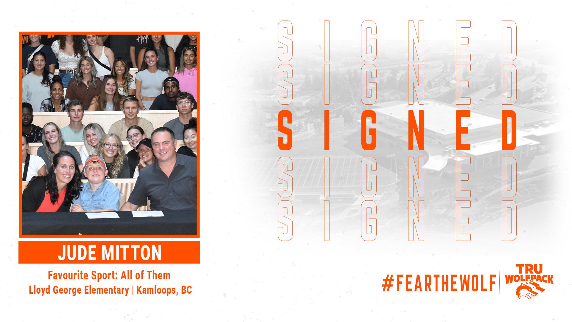 Local hero Jude Mitton signs with the 'Pack - Thompson Rivers University