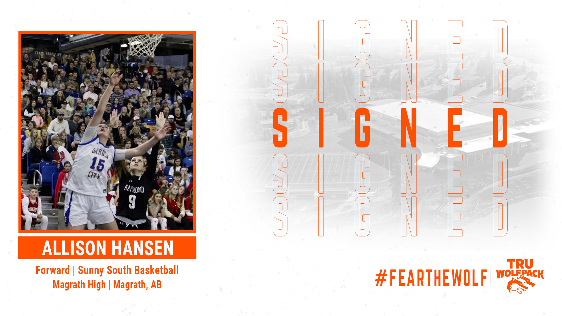 Hansen completes sister act for WolfPack - Thompson Rivers University