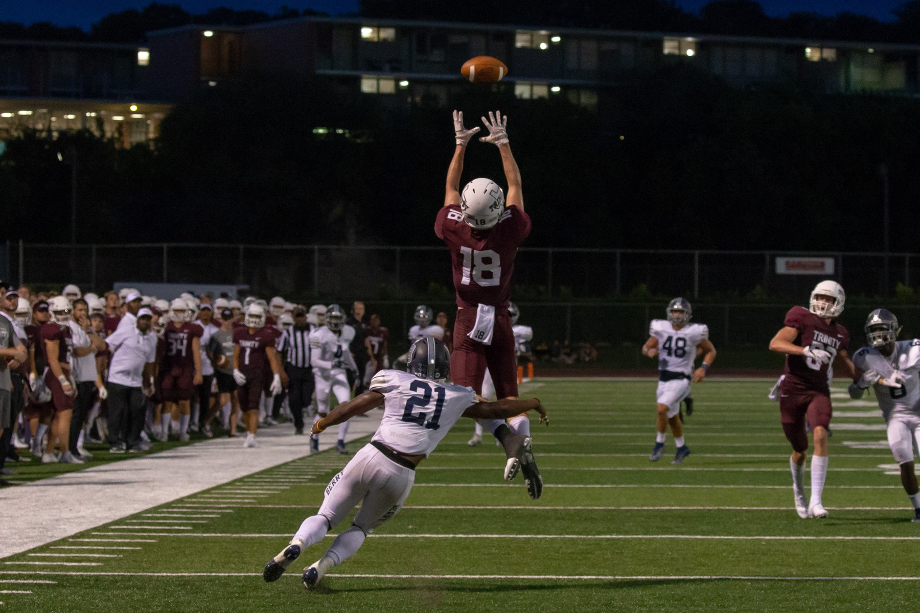 Trinity Football Edged in SAA Opener by #13 Berry - Trinity University