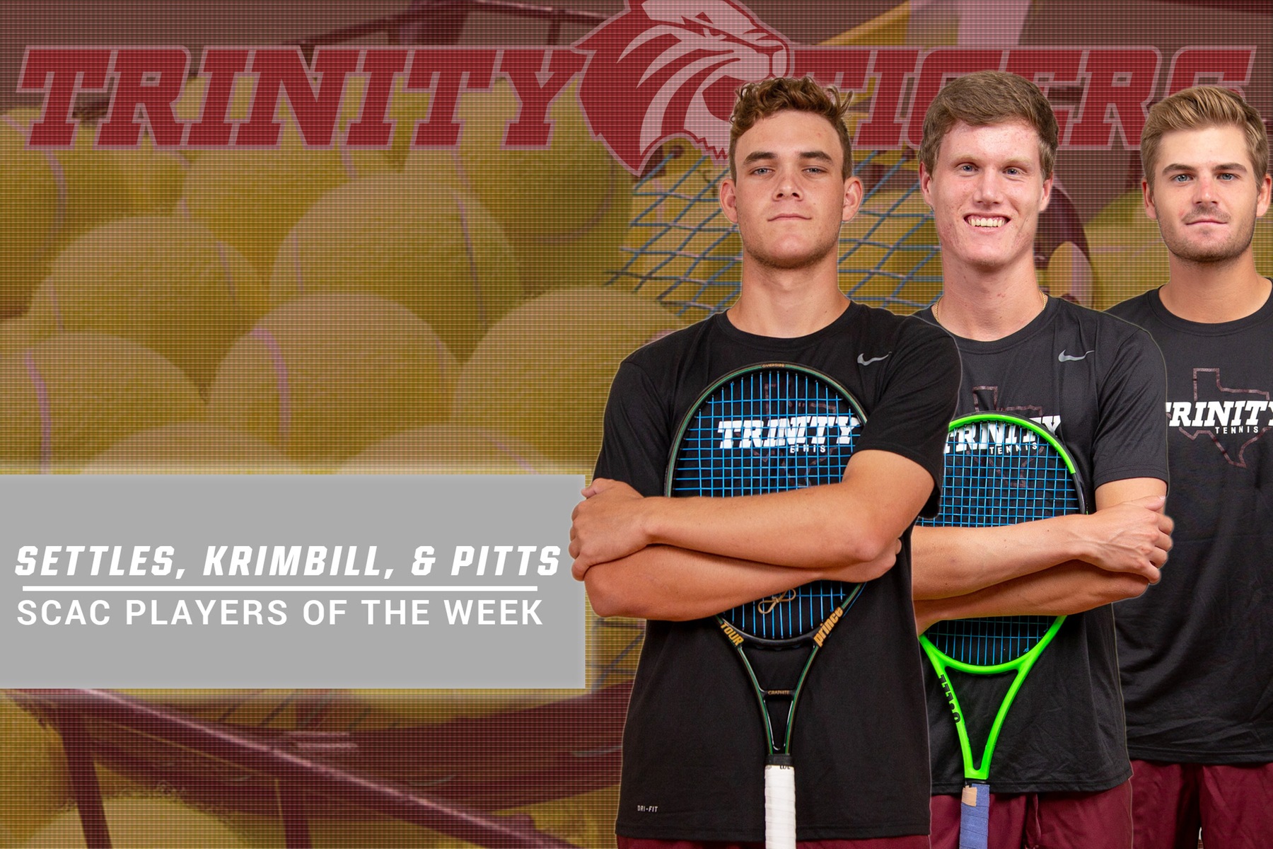 Trinity Men's Tennis Sweeps SCAC Player of the Week Honors - Trinity ...