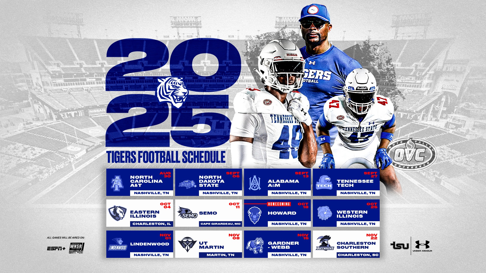 2024 Football Schedule - Tennessee State University