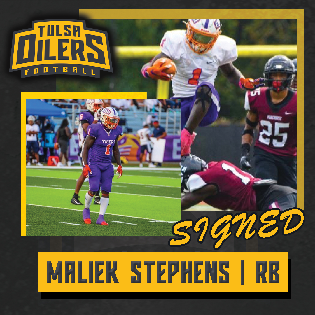 RUNNING BACK MALIEK STEPHENS SIGNS WITH THE OILERS - Tulsa Oilers Football