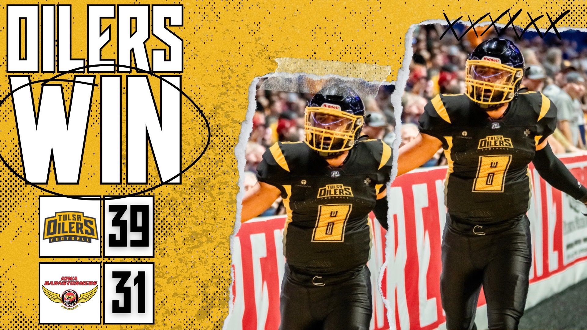 TULSA WINS HOME OPENER OVER IOWA - Tulsa Oilers Football