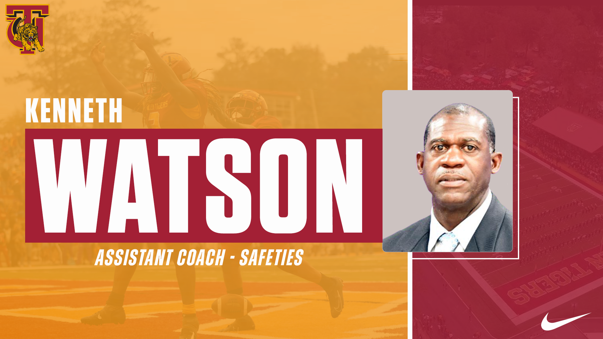 Tuskegee Adds Kenneth Watson to Football Staff - Tuskegee University ...