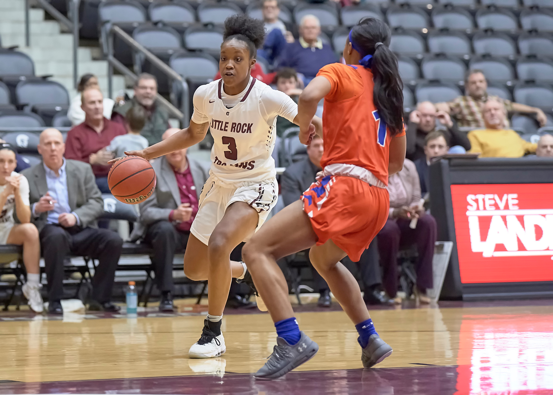 Moore's Career Day Leads Trojans Past Mountaineers - Little Rock Athletics