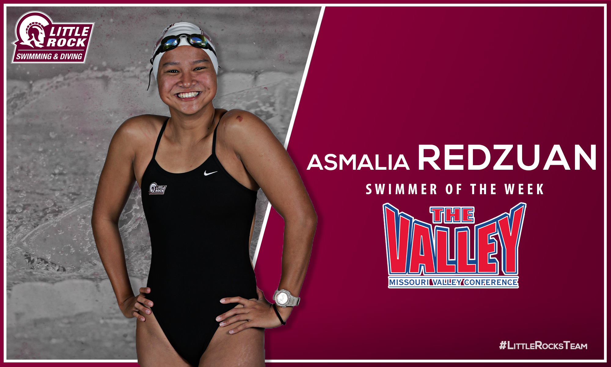 Asmalia Redzuan Earns MVC Swimmer of the Week Honors - Little Rock ...