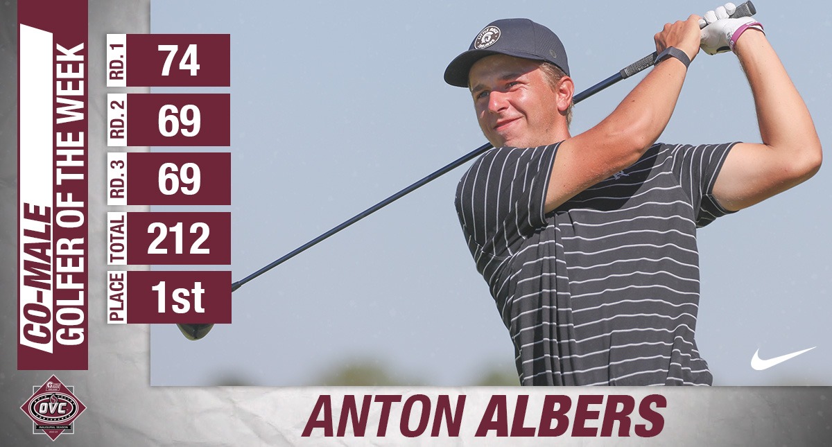 Anton Albers Named OVC Co-Male Golfer of the Week - Little Rock Athletics