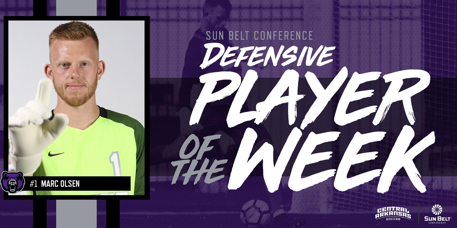 OLSEN NAMED SUN BELT CONFERENCE DEFENSIVE PLAYER OF THE WEEK ...