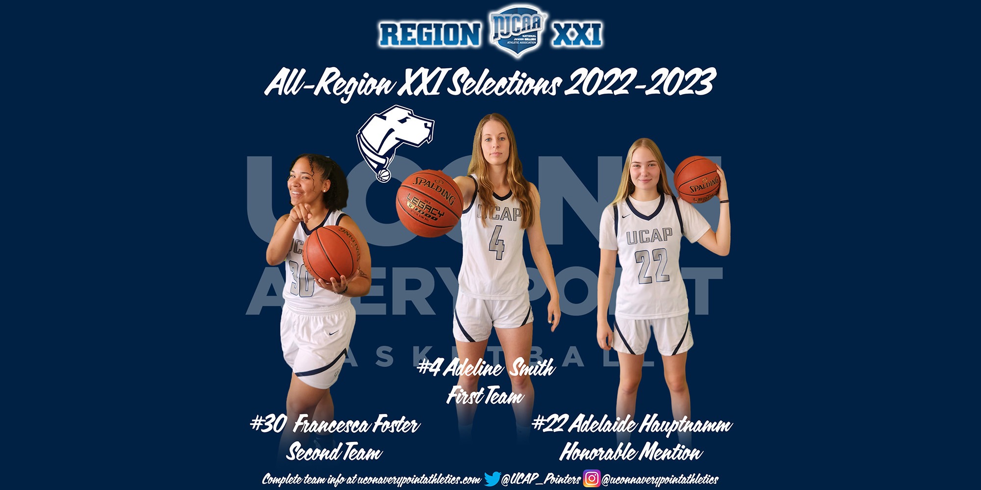 Three Pointers Capture Year-End Regional Honors - UCONN Avery Point