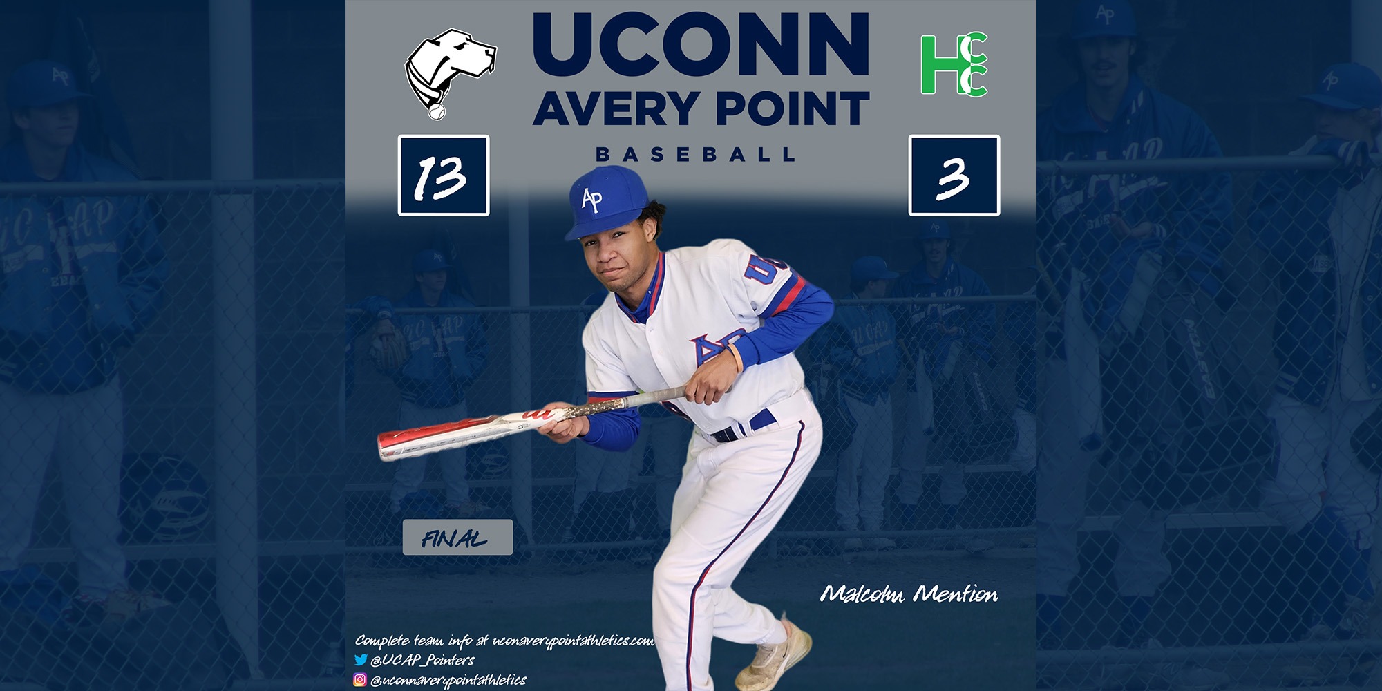 The Pointers Defeat Holyoke CC 13-3 in 7 Innings. - UCONN Avery Point