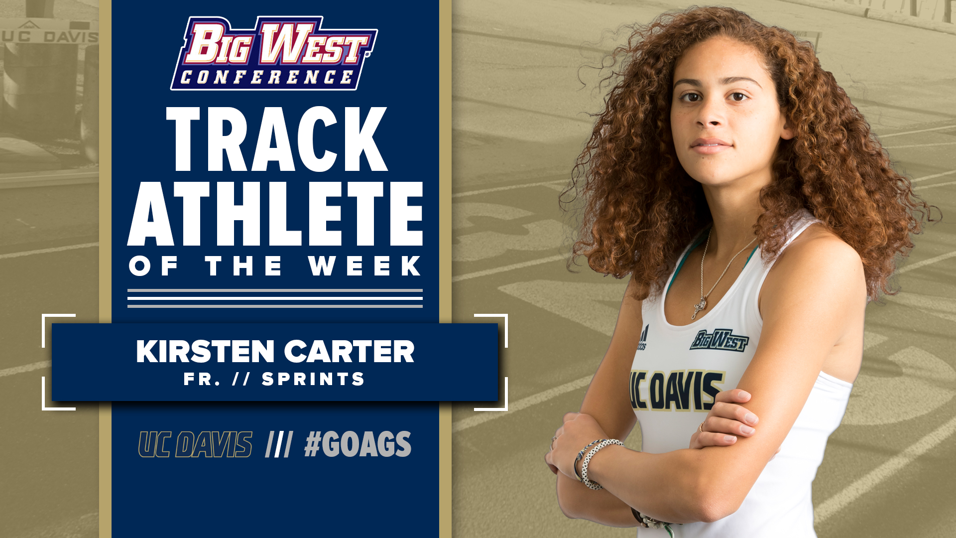 Carter picks up weekly Big West award in outdoor debut - UC Davis Athletics
