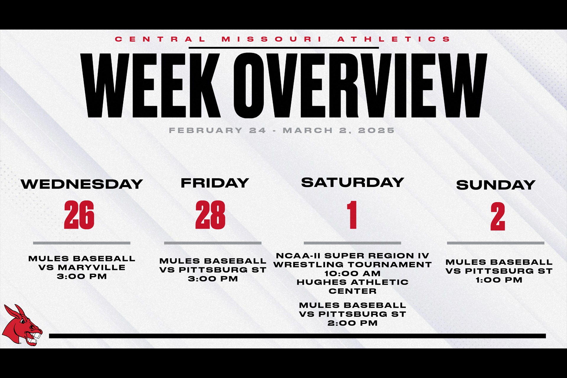 The Week Ahead for Jan. 20-26 - University of Central Missouri Athletics