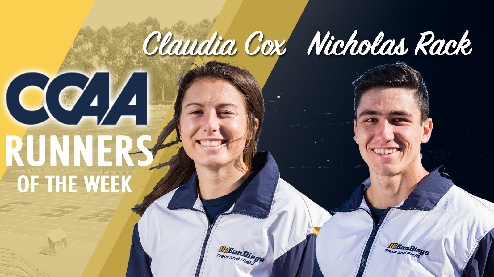 Claudia Cox, Nicholas Rack Named CCAA Runners of the Week - UC San Diego