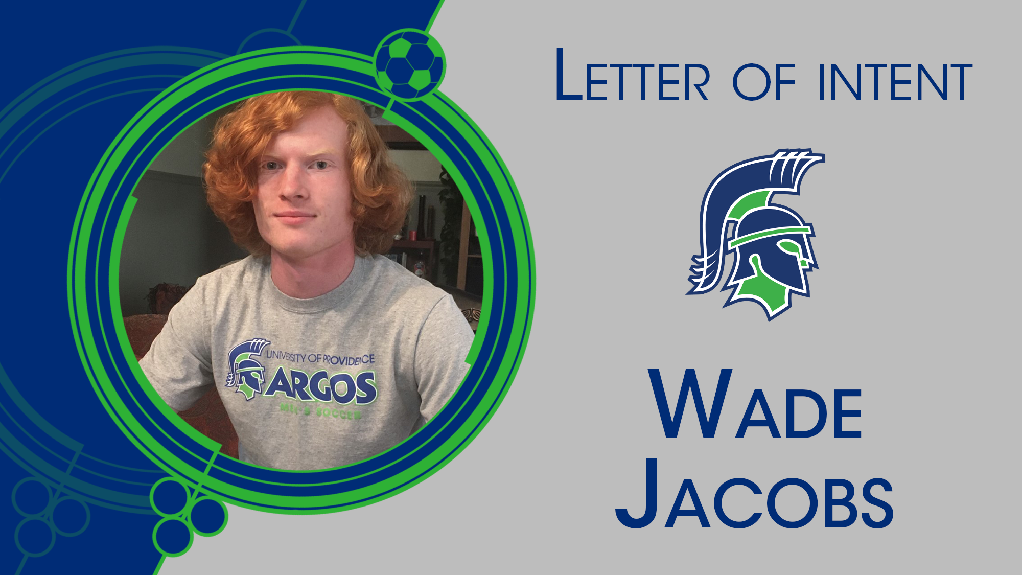 Wade Jacobs Joins Argo Soccer - University of Providence Athletics